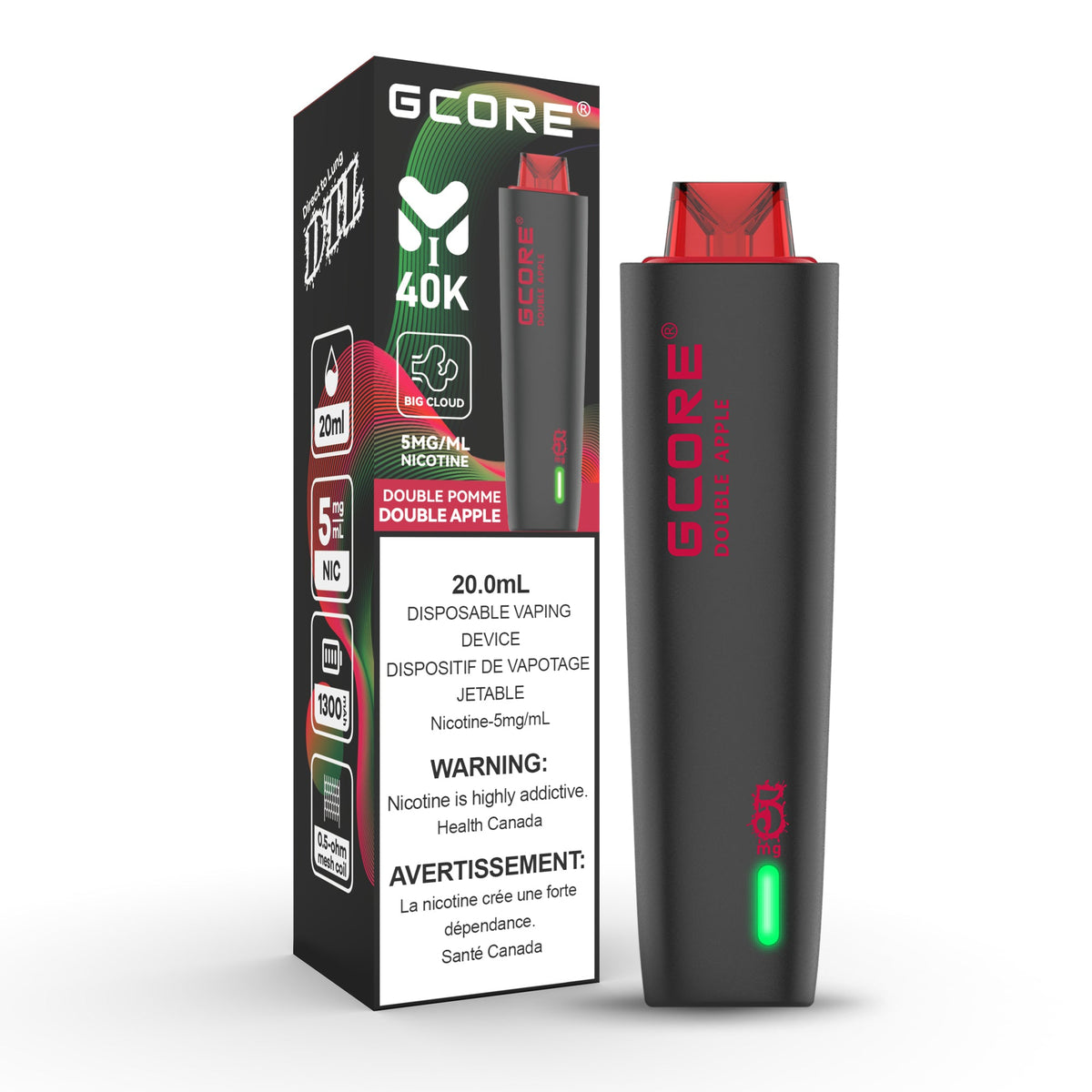 Double apple - GCORE Hookah 40k Puffs Disposable Vape – Best Vape Deals